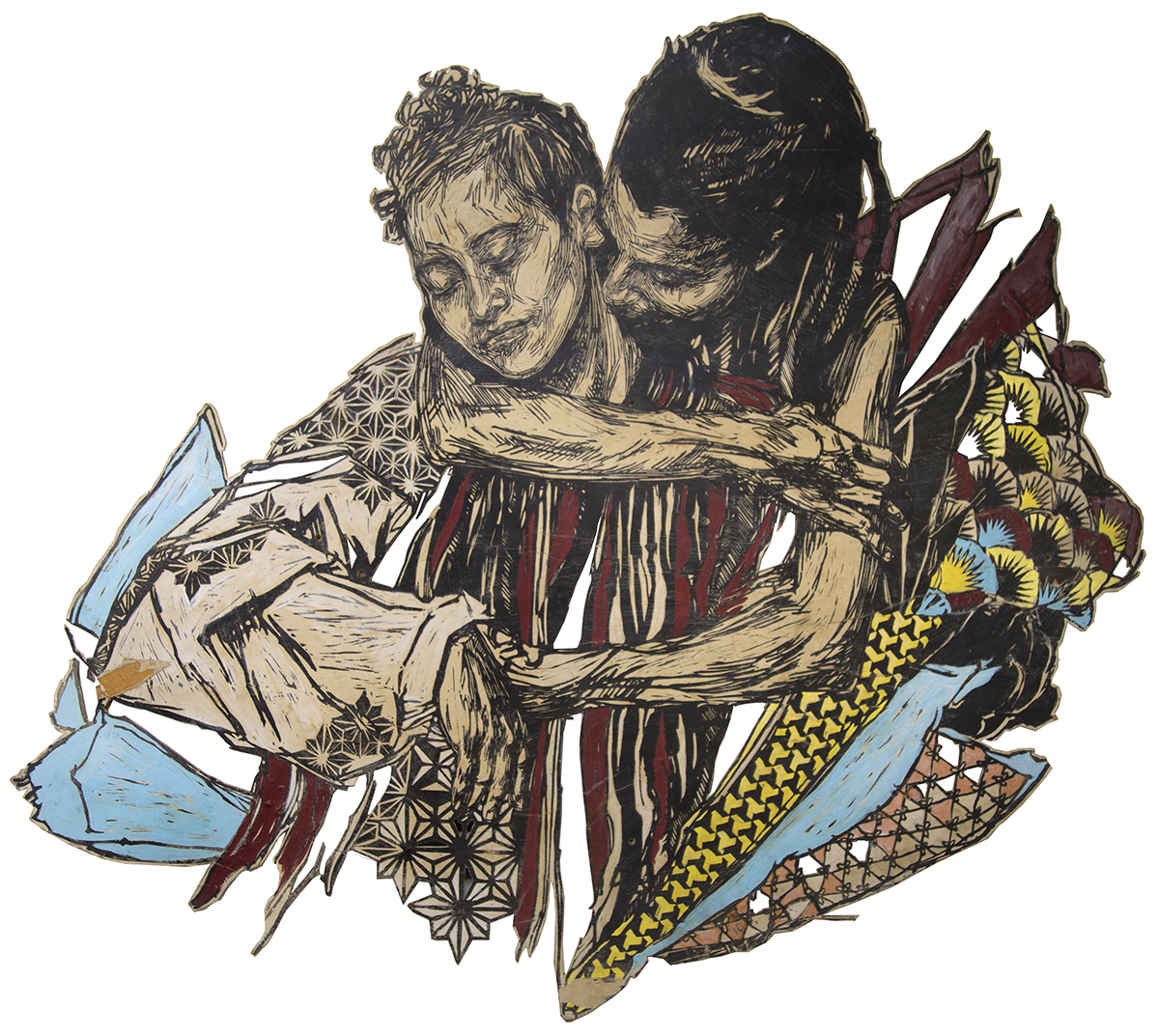 Swoon - Alixa and Naima - Pose 1 - Turner Carroll Gallery